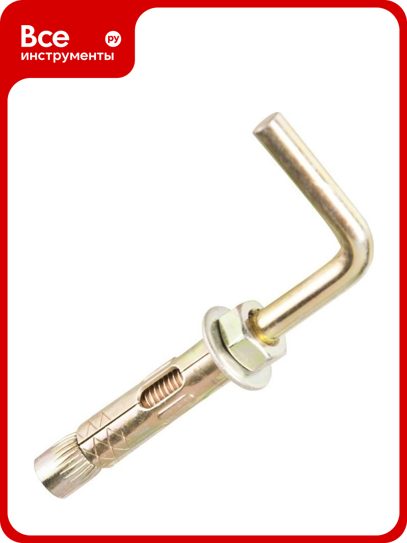 Анкерный болт с Г-образным крюком Tech-Krep/Zitar HL 16x80 2 шт - пакет 112569, сталь