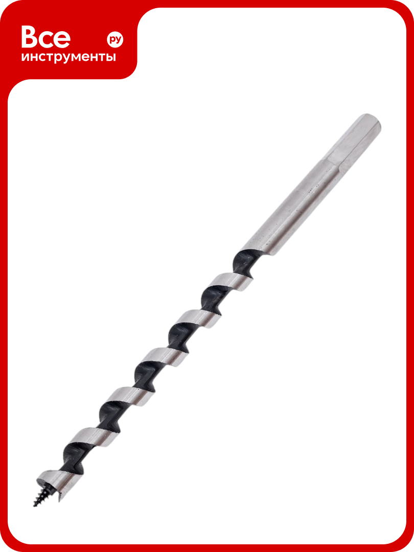 Шнековое сверло по дереву 12x220 мм HEADROCK 638-405-12220, с мягкими
