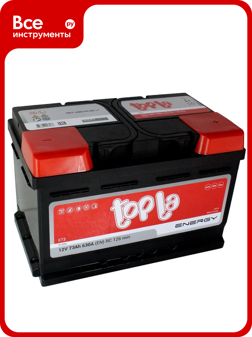 Автомобильный, TAB, аккумулятор TAB Topla energy 6ст-73.0 (57309) низкий 108073