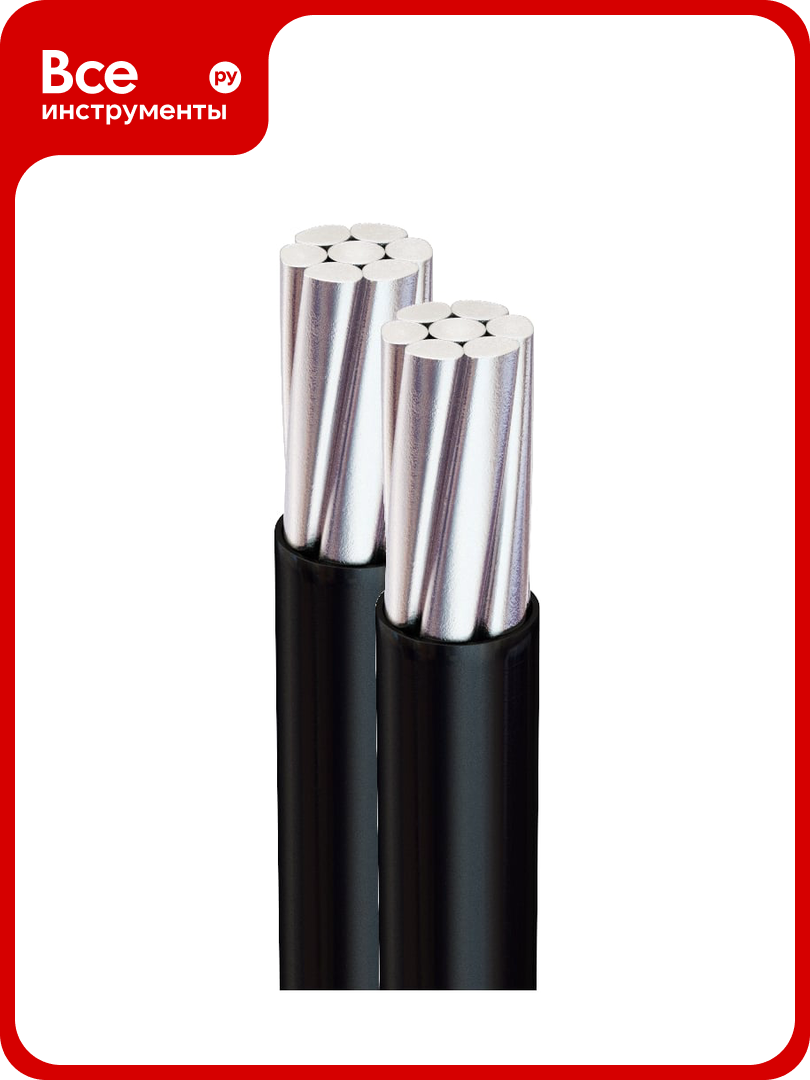 Провод СИП-4 Угличкабель-0,6/1 кВ бухта 100 2x16, для сооружения воздушных линий электропередач напряжение до 1кв