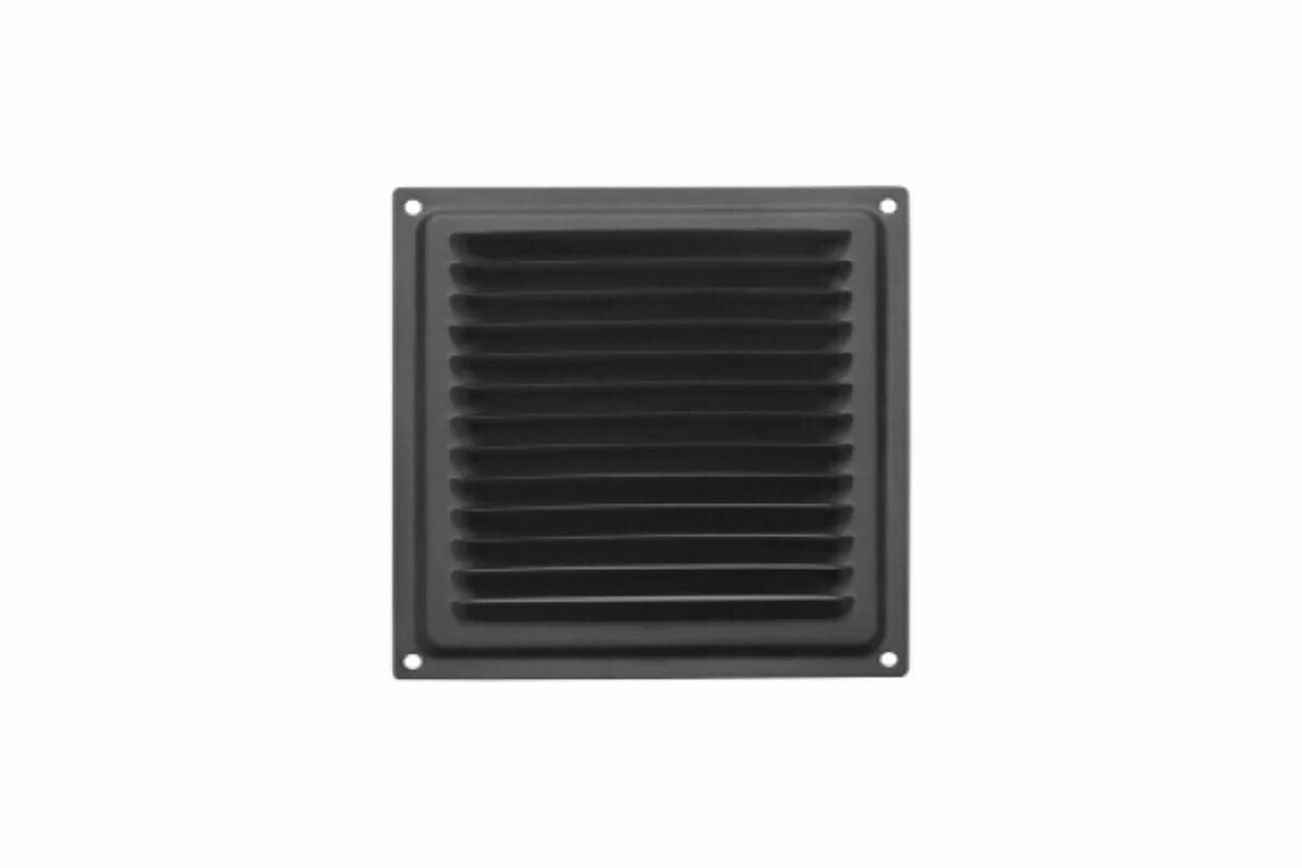 Домарт вентиляционная решетка 150x150 черная из металла для вентиляции 170939