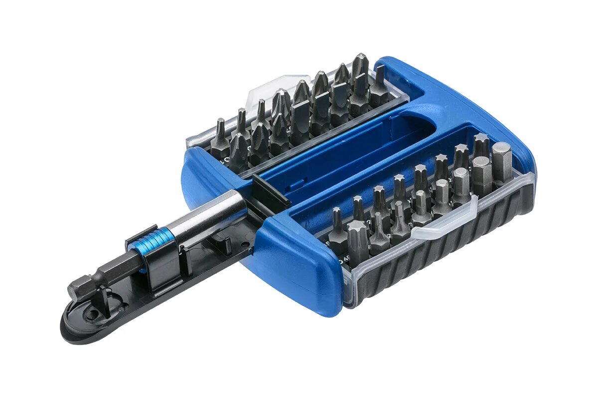 HOEGERT TECHNIK Набор бит с битодержателем 1/4 дюйма 33 шт SL PH PZ HEX Torx HT1S402