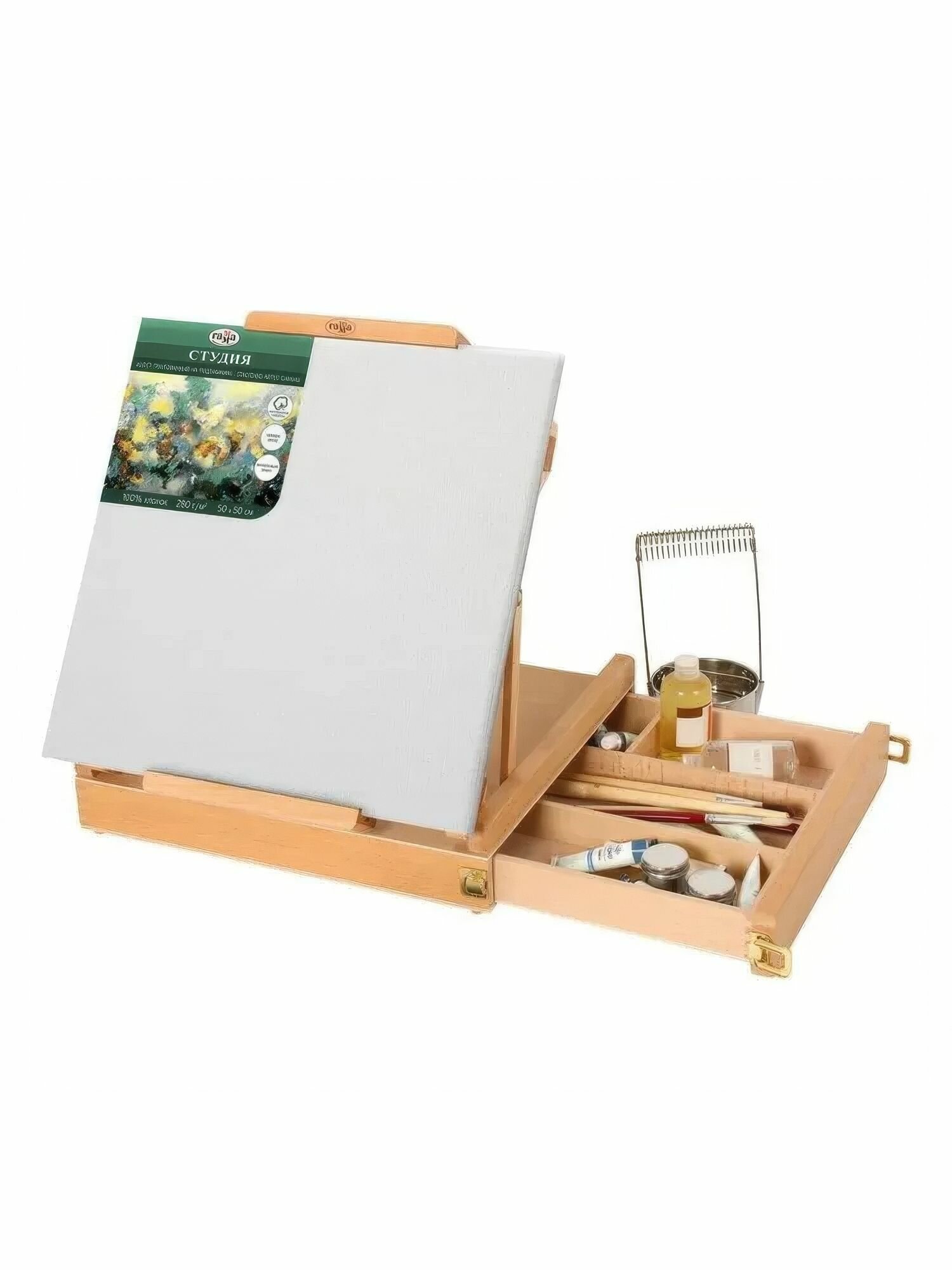 Этюдник настольный Гамма "Московская палитра" 38*42*13 (65) см для холстов 86 см, бук. Товар уцененный