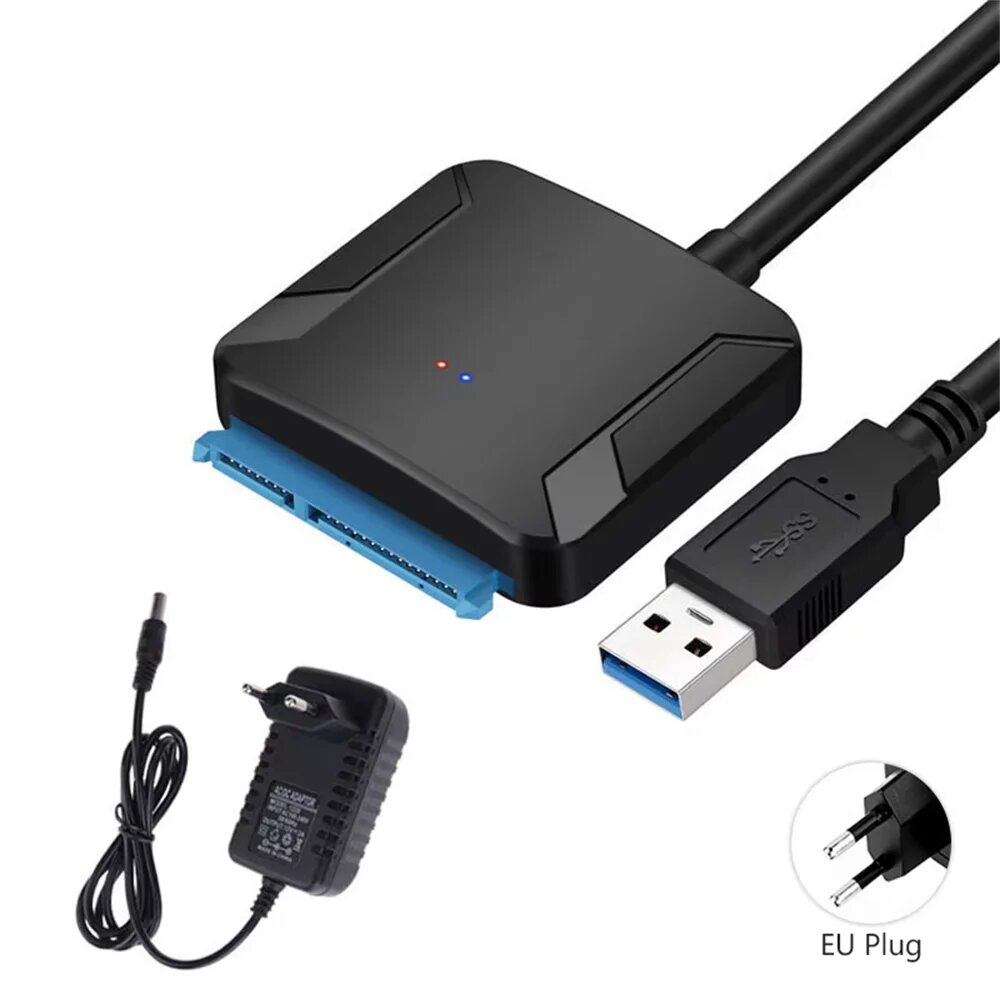 Кабель-адаптер USB 3.0 SATA deepartner EU Plug With cable