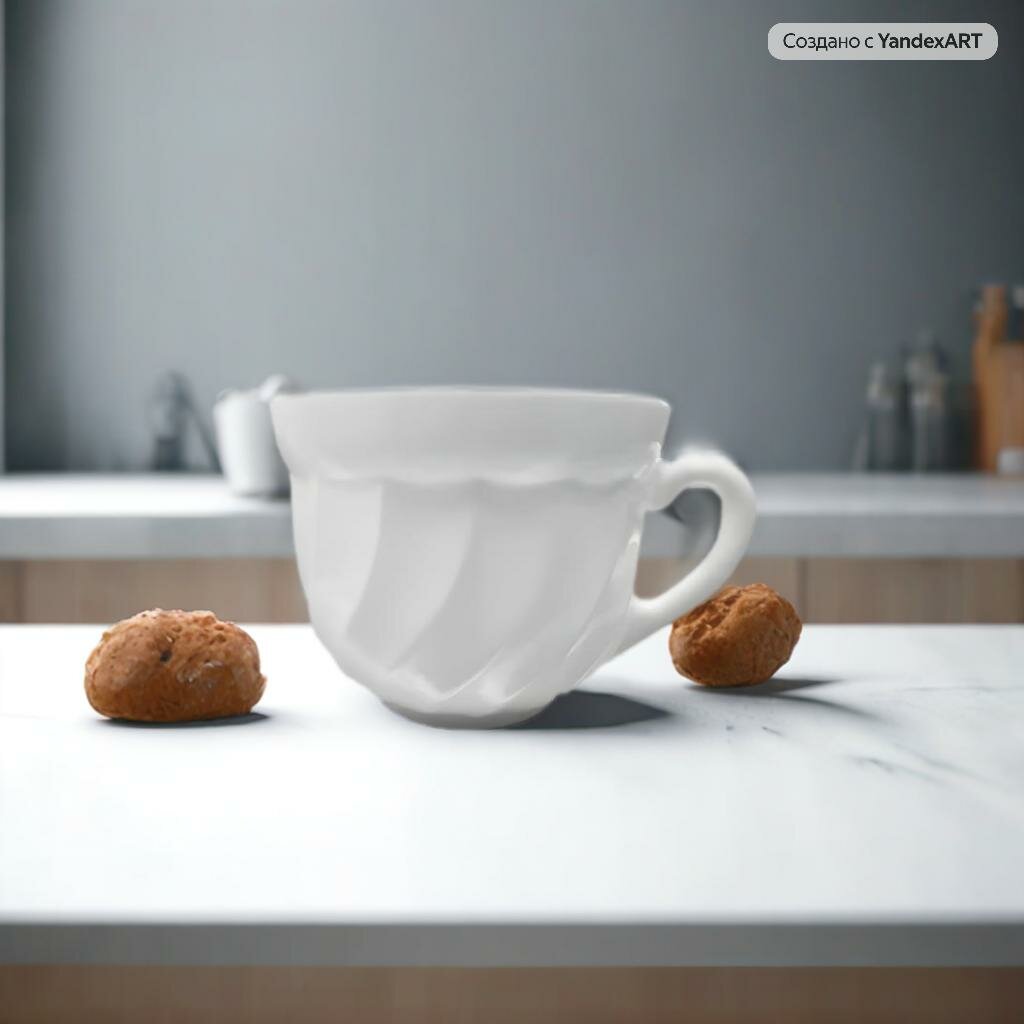 Чашка чайная NORMA TRIANA 250 мл из опалового стекла (стеклокерамика), 4 шт