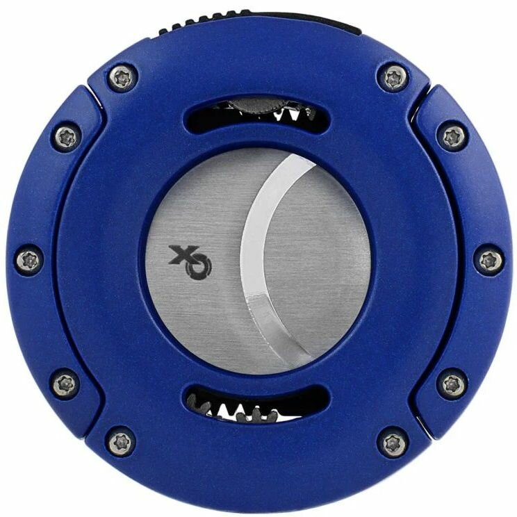 Сигарный каттер XiKar XO Stainless Steel Cigar Cutter Blue and Silver XI-403BLS