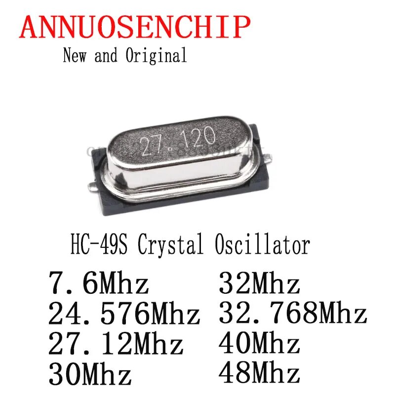 Кварцевые генераторы ANNUOSENCHIP HC-49S DIP-2, 48Mhz, 10 шт.