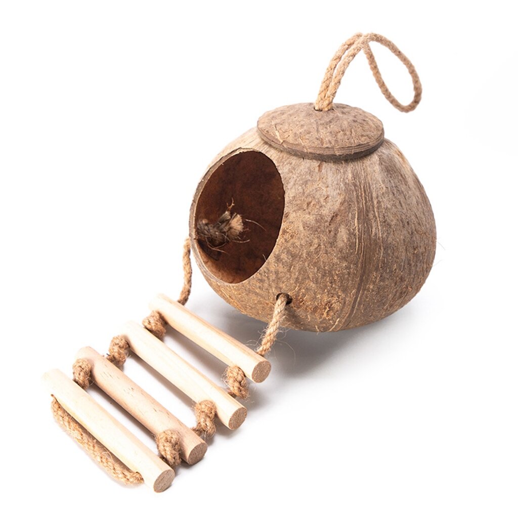 Домик для хомяков, карабкающийся по лестнице, Кокосовые укрытия, игровой домик с пещерой