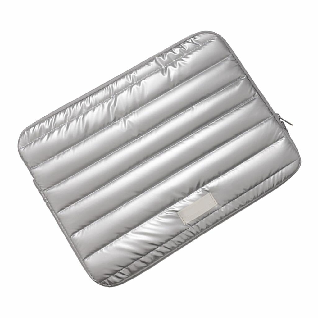 Сумка для ноутбука из стеганой ткани-14-дюймовая серебристая