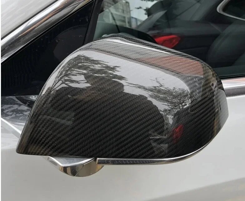 Парные карбоновые боковые зеркальные крышки для Tesla Model 3 III, зеркальная дверь, автоматическая Замена 2017 2018 2019 2020