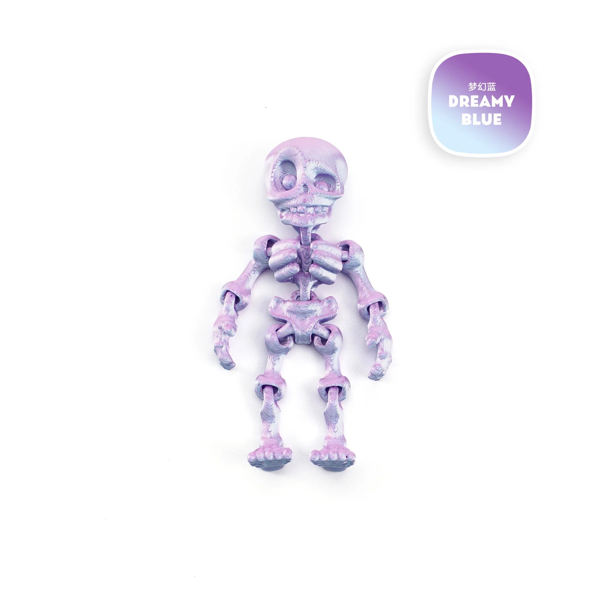 MOONBIFFY Позируемый скелетный магнит 8CM, Dream Blue