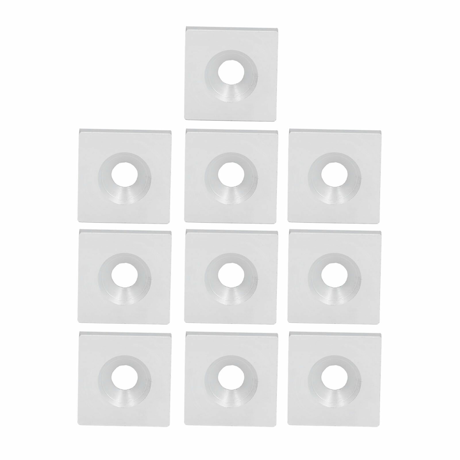 10 шт. торцевые крышки профилей, крышка системы каналов, набор аксессуаров из алюминиевого сплава с одним отверстием, серебристый