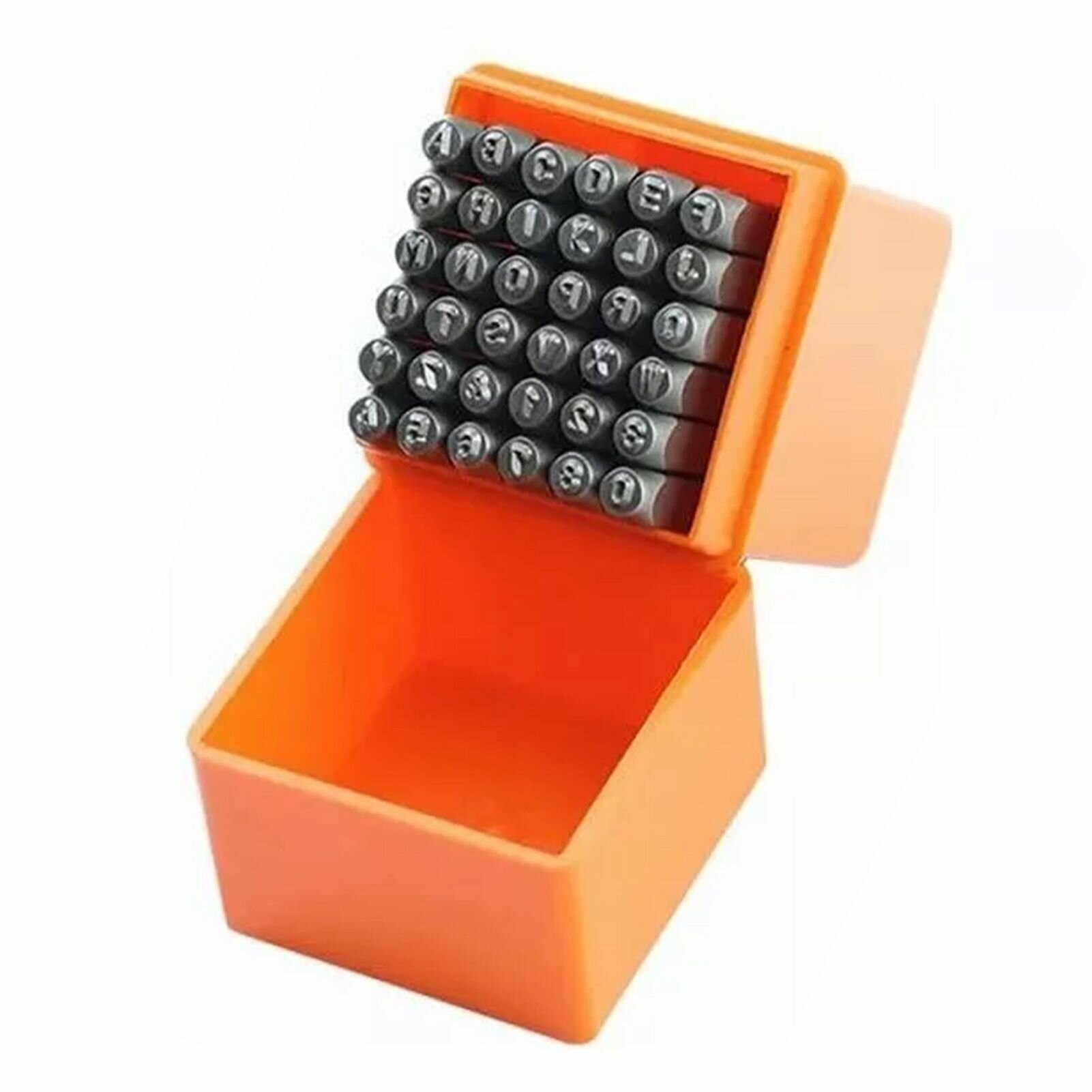 37 шт. Набор стальных штампов 26 букв 9 цифр 1 символ 1 портативный кожаный металлический штамп в форме сердца