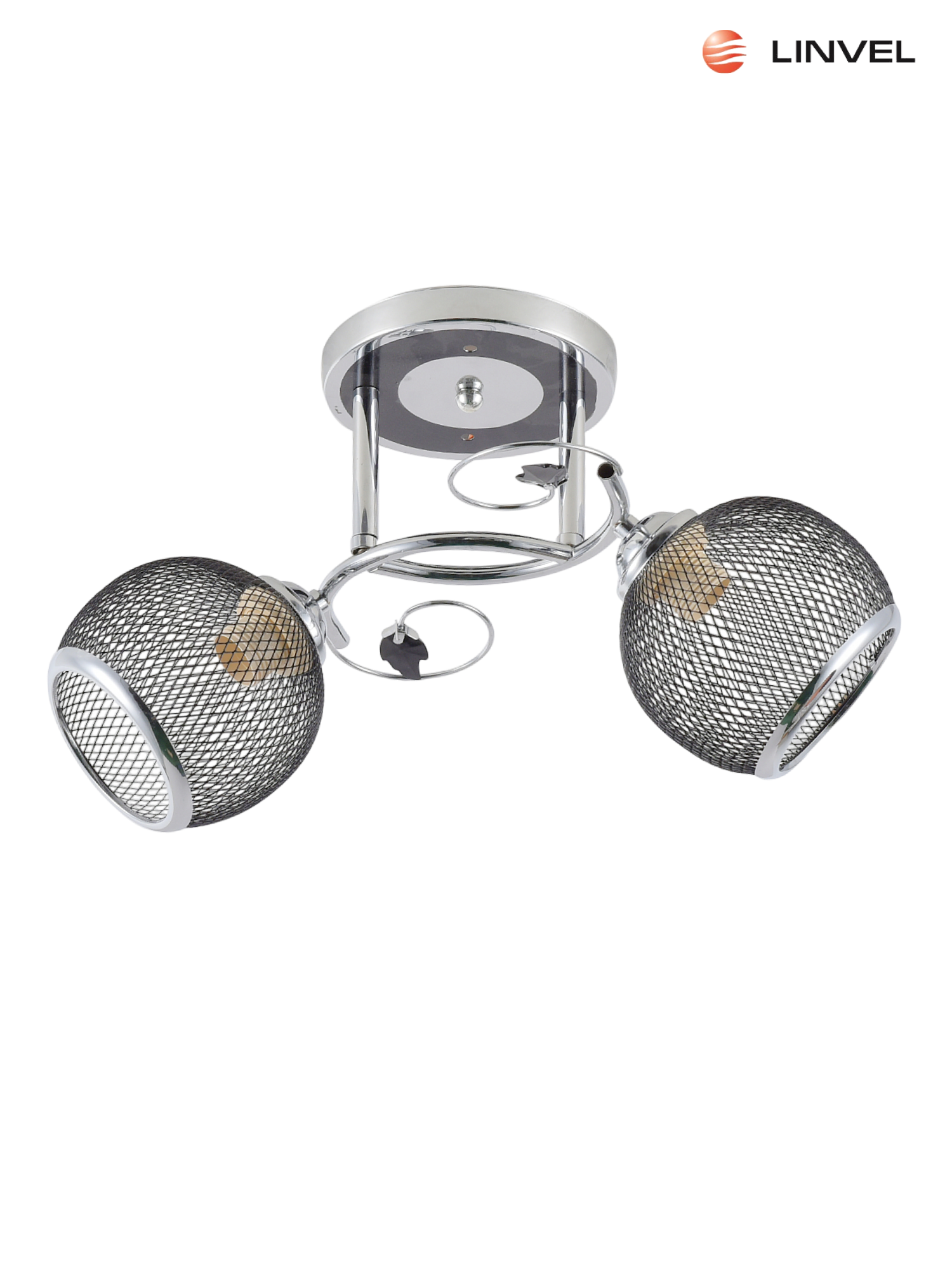 Люстра потолочная 2 плафона в кухню и прихожую, освещение 10 м2, 2*E27