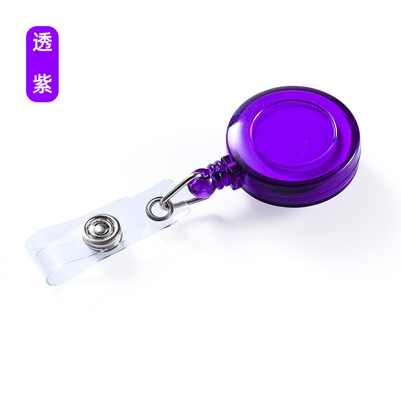 Бейдж врача, прозрачный, фиолетовый