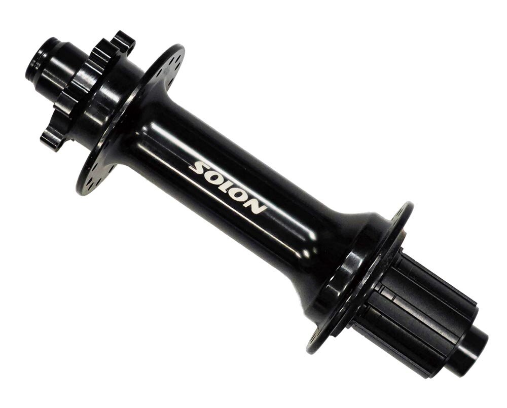 SOLON Втулка задняя SOLON DH303TR, под диск 6 болтов, под кассету 8/9/10/11, ось 12*197, 4 промподшипника (32 отверстия)