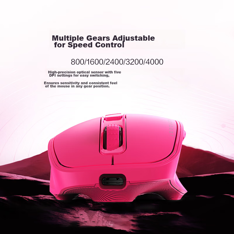 ThundeRobot ML103 беспроводная двухрежимная мышь розового цвета тихая для офиса и дома 2.4ГГц Bluetooth долгий срок