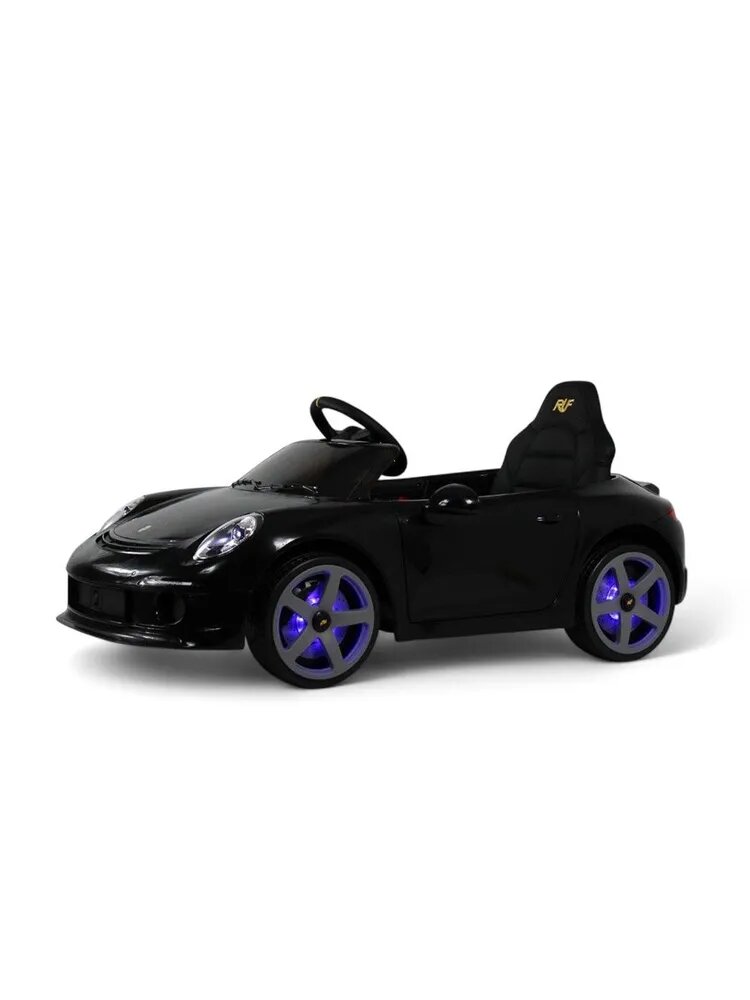 Электромобиль RiverToys Porsche 911 RT12, 2 двигателя, с пультом, черный