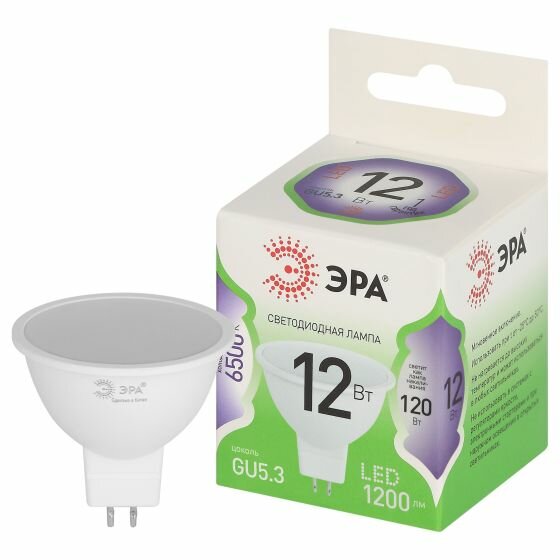 Лампочка светодиодная ЭРА GREEN LINE LED MR16-12W-865-GU5.3 GL GU5.3 12 Вт софит холодный свет