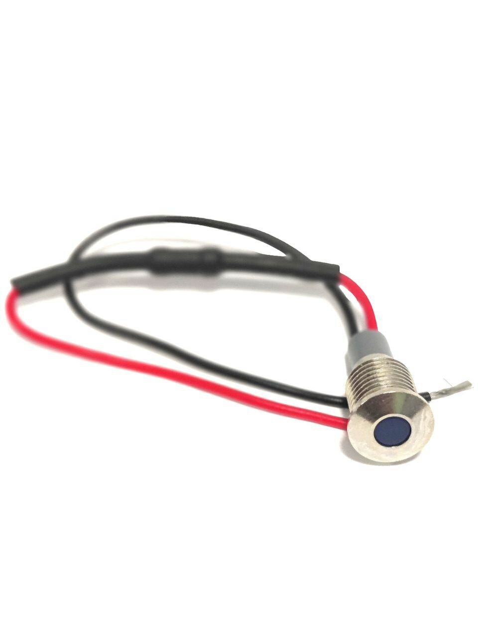Металлический светодиодный индикатор 10 мм 12V (синий)