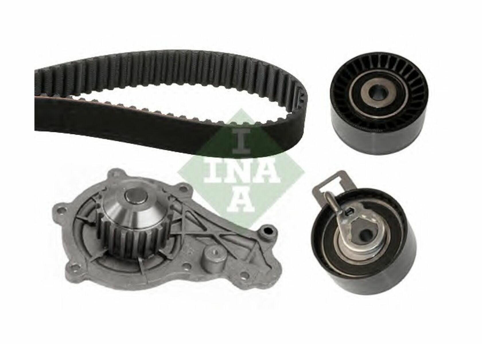 Комплект Грм С Помпой Citroen/Peugeot/Ford/Volvo 1.4/1.6Hdi 2005 => (Ролик 2Шт+Ремень 141Х25.4+Помпа(Ina 530 0578 30)