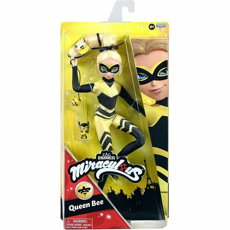 Кукла "Леди Баг и Супер-кот " , Супер-кот с аксессуарами 27 см Miraculous Queen Bee