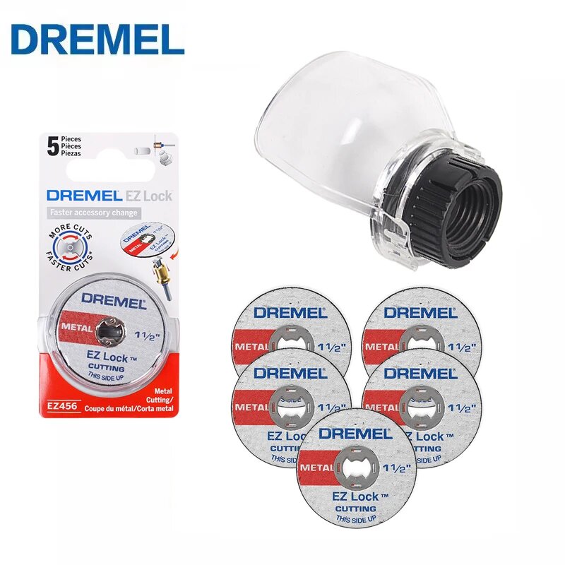 Отрезной диск Dremel EZ456 диаметром 1/2 дюйма, 5 шт. отрезных колес A550, пылезащитный чехол, вращающийся инструмент, набор отрезных дисков