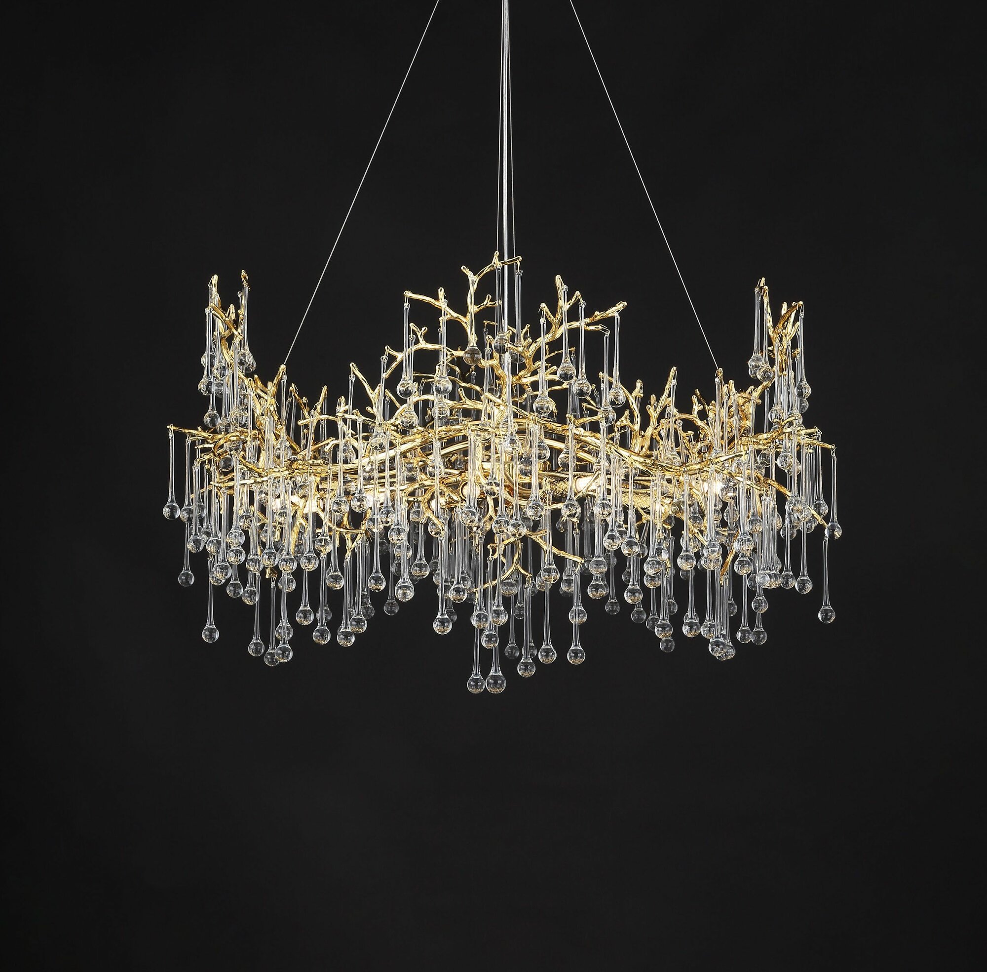 Люстра Xрустальная/люстра хрустальная потолочная Cassina B067-2 Золотой светильник Регулируемый Диаметр 100cm G9 Лампа