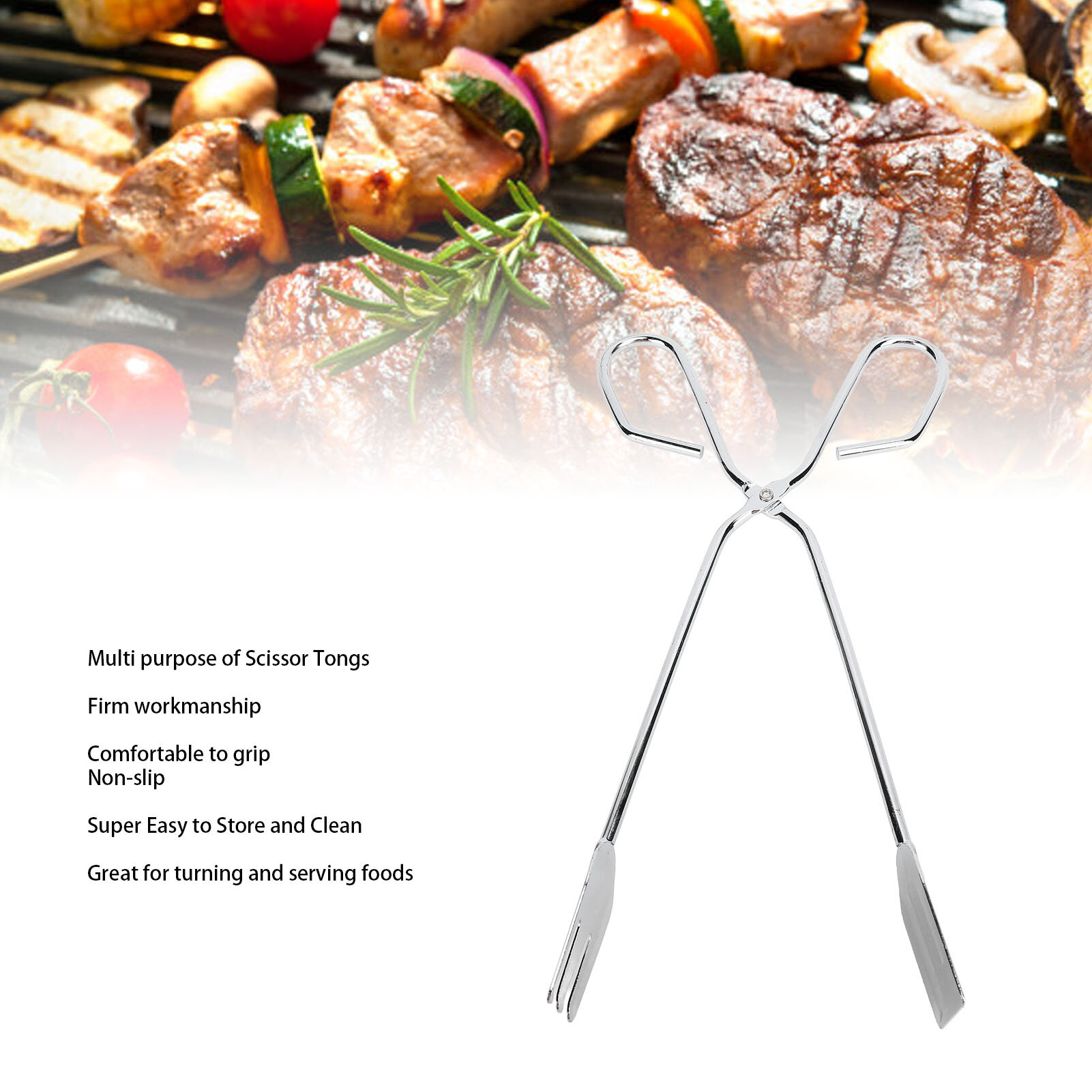 12 шт. Щипцы для кулинарных ножниц, удобная ручка, кухонные щипцы для выпечки хлеба, щипцы для гриля, инструмент для переворачивания еды