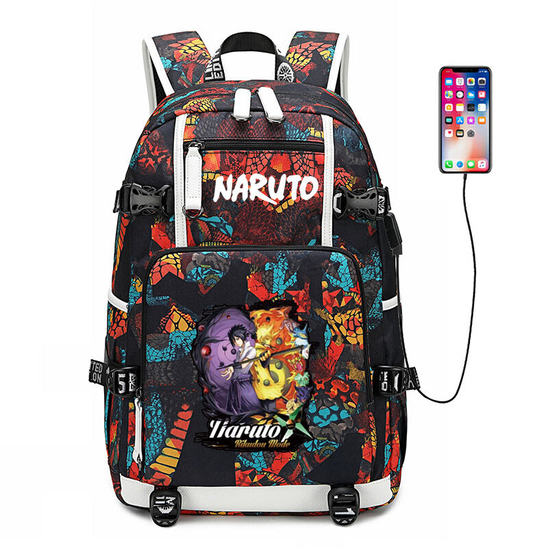 Аниме Рюкзак Наруто / NARUTO унисекс Арт подростковый школьный-JIANGYIN-WQFSD