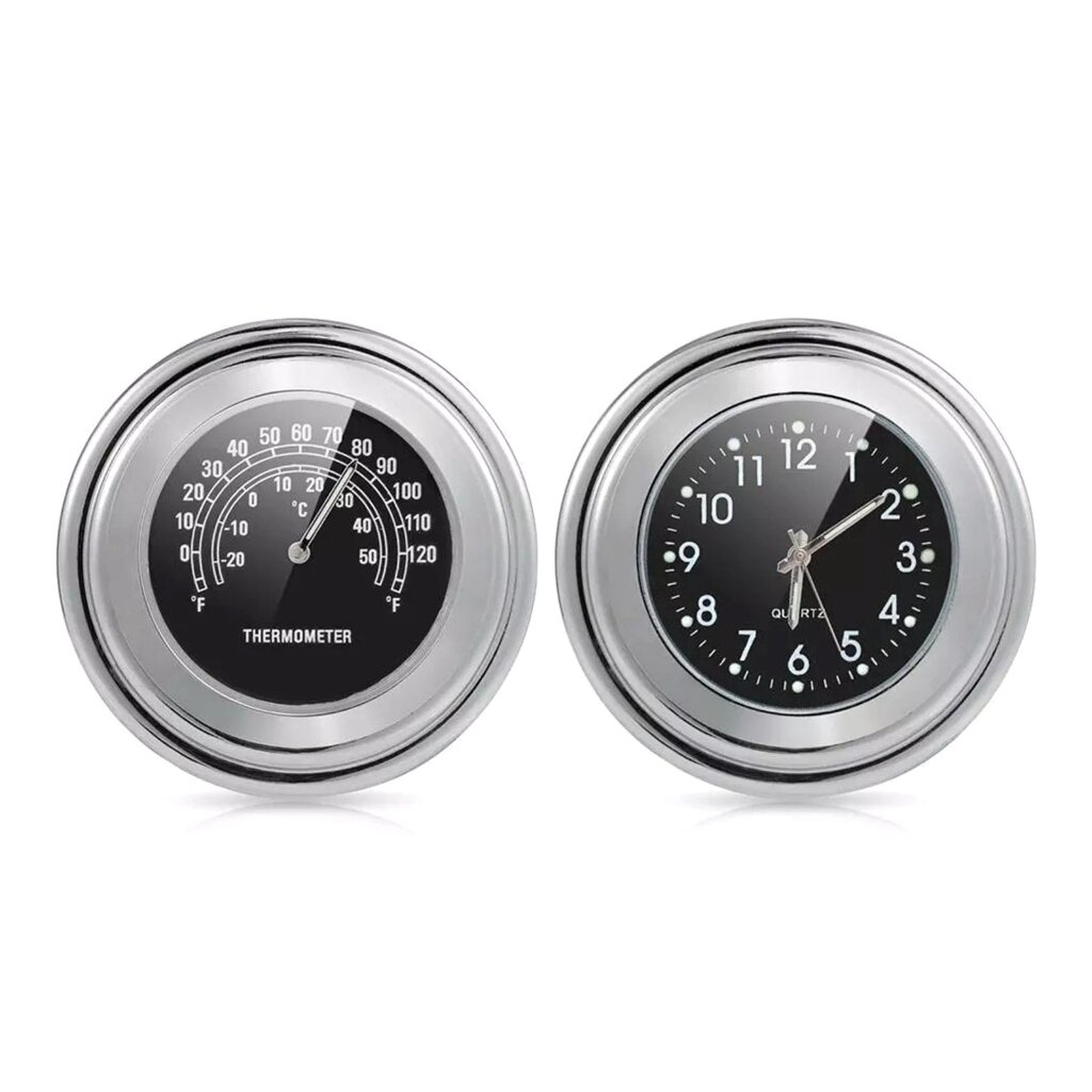 Мотоциклы Кварцевые Часы Водонепроницаемые Часы с креплением на руль велосипеда Термометр температуры