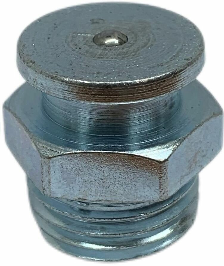 Тип М1 плоская Ø 16 мм. M16x1.5 упаковка 10 шт. Пресс-масленка (тавотница) оцинк. сталь, DIN 3404 MasloSmenka 010511-10