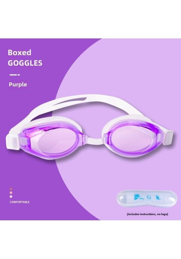 Специальное предложение: силиконовые очки для плавания Ring, удобные, HD, унисекс, фиолетовые, разноцветные, с коробкой