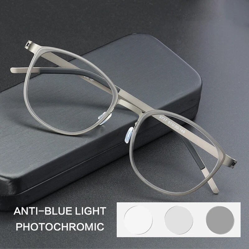 Dsnietp винтажные фотохромные очки из титана C3-Photochromic, +150