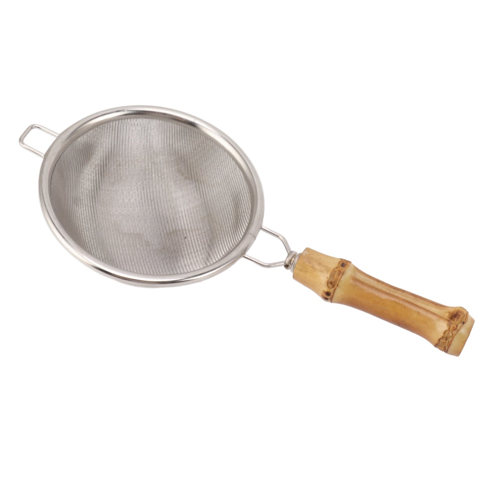 Ситечко для чая с ручкой, легко чистится, большая емкость, фильтр для чая из нержавеющей стали, кунг-фу, чайные аксессуары, серебристый бамбук