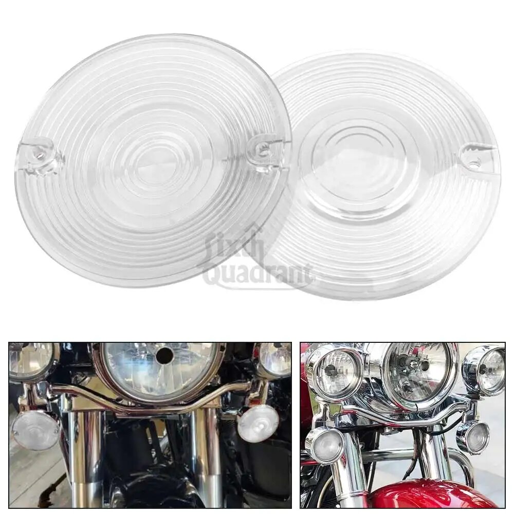 Деталь мотоцикла, 1 пара прозрачных линз для указателей поворота, АБС-пластик для Harley Davidson 3 1/4-дюймовых плоских указателей поворота