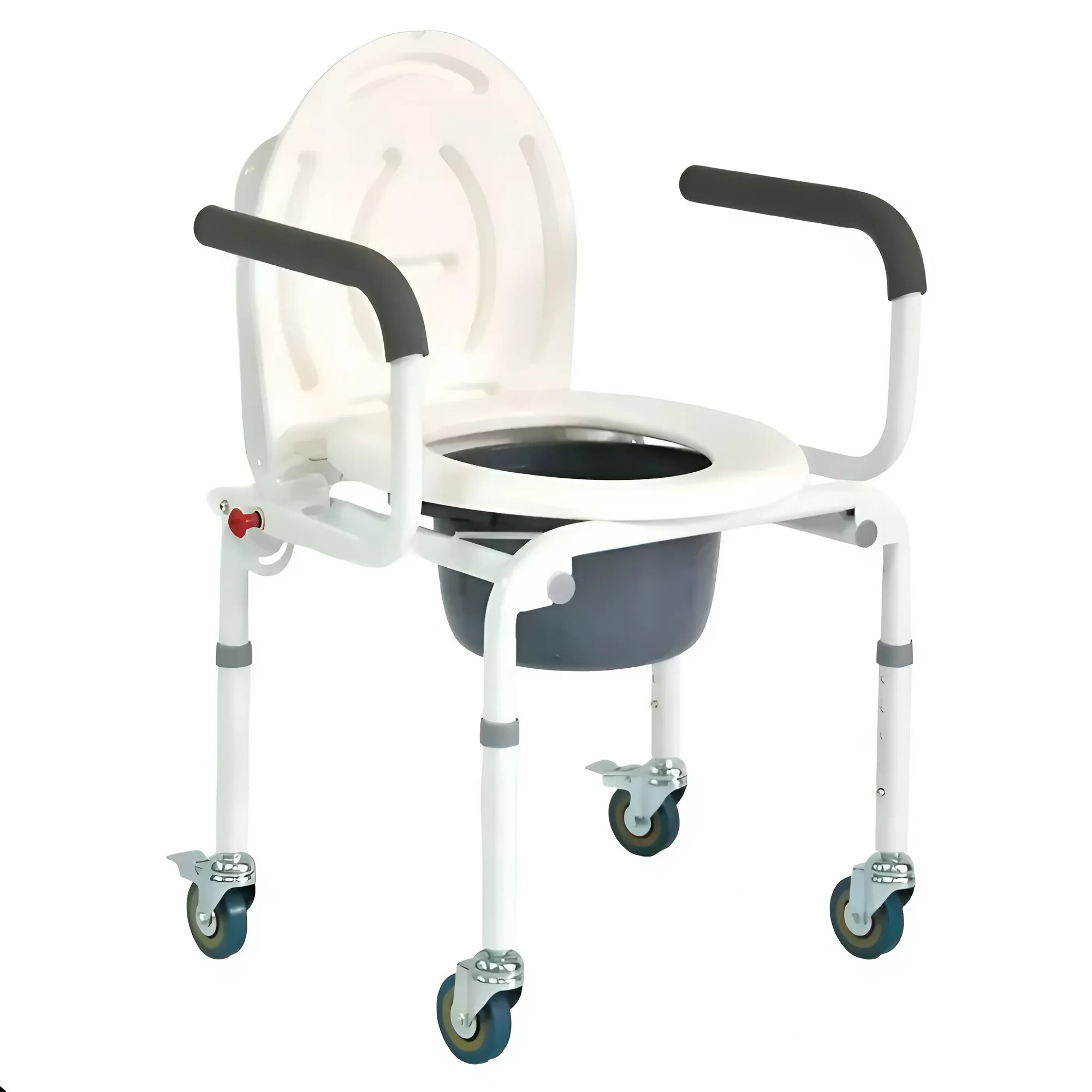 Кресло-стул с санитарным оснащением FS813 (с колесами) Мега-Оптим для взрослых, пожилых людей и инвалидов