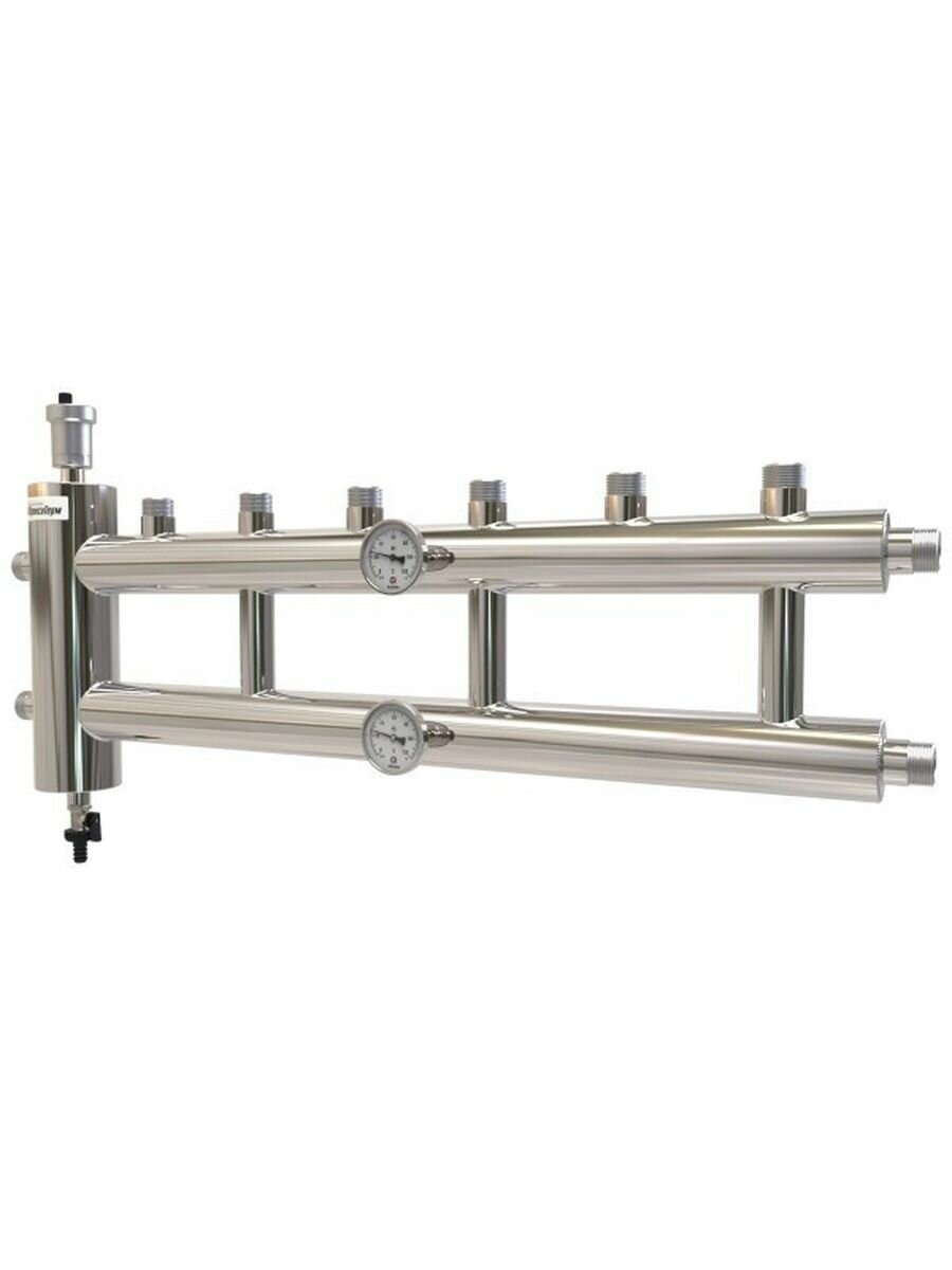 Распределительный коллектор с гидрострелкой 4 контура до 60 кВт, ПроксиТерм, GSK 25-3.1