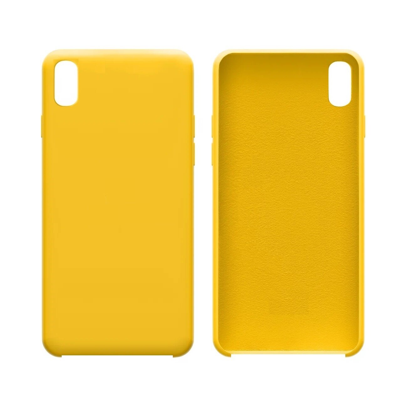 Чехол для Айфона XR Leather Case 6.1" без логотипа, искусственная кожа, желтый