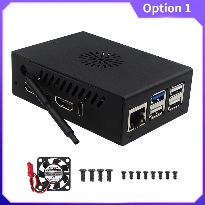 Корпус для Orange Pi 5 Max с вентилятором SHCHV