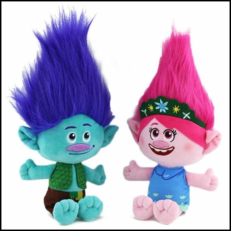 Набор мягких игрушек Цветан и Розочка - Тролли (Trolls)