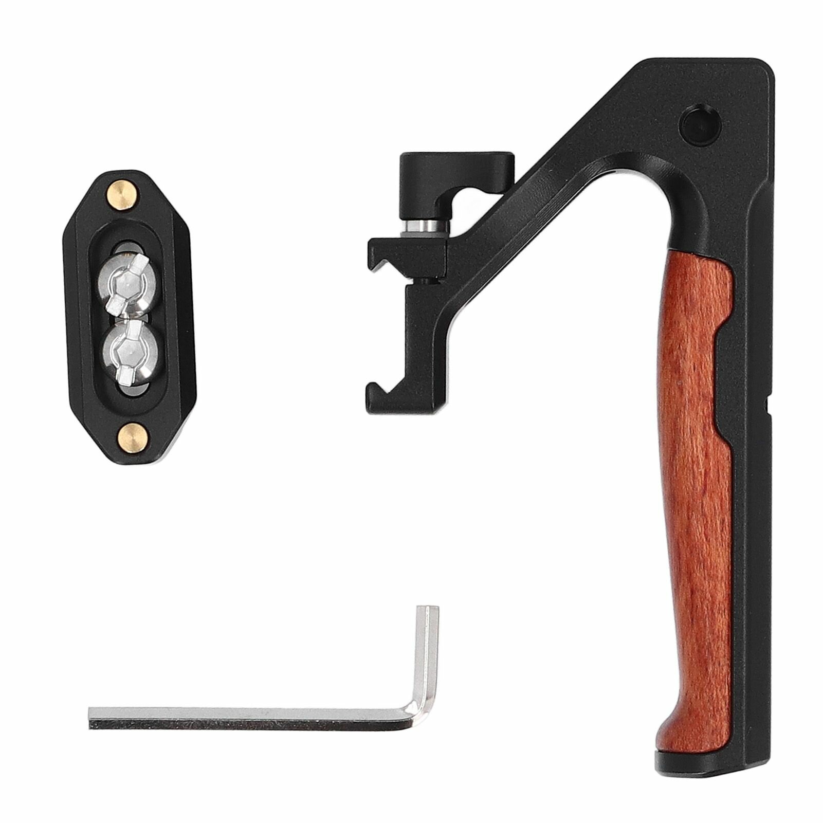 Универсальная ручка для клетки камеры, алюминиевый сплав, резьба 1/4 дюйма и 3/8 дюйма, крепление для холодного башмака для стабилизатора камеры