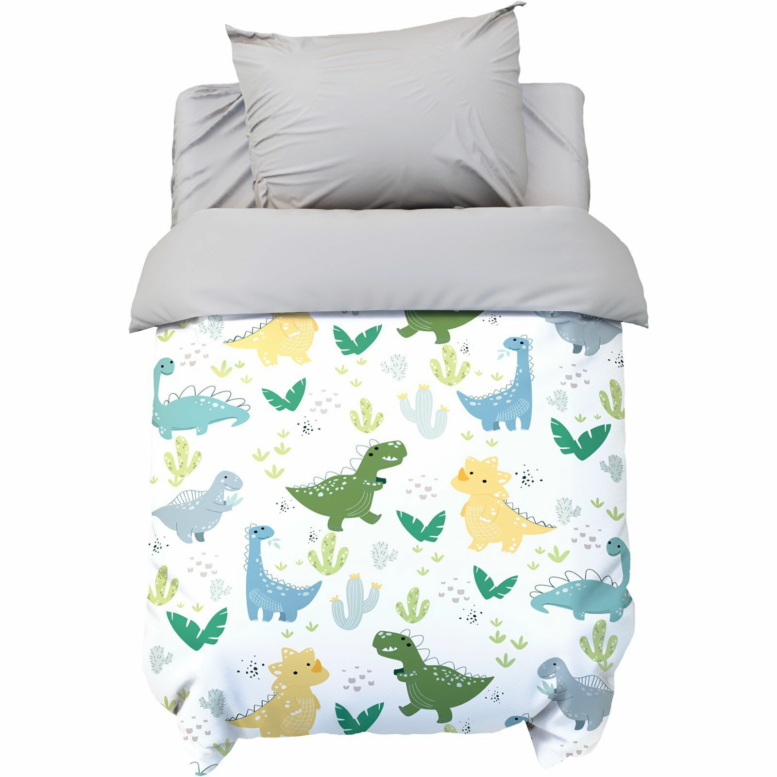 Постельное бельё ясельное "Крошка Я. Динозавры", бязь, сезон: весна