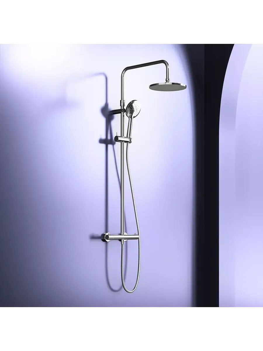 Душевая система с термостатом и тропическим душем Damixa Aurora