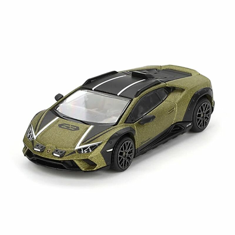Машинка Mini GT 1/64 Lamborghini Huracan Sterrato Verde Gea Matt RHD Diecast Scale Model Car