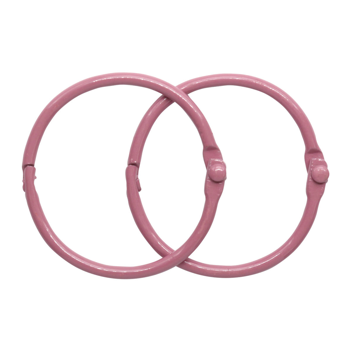 Кольца для альбомов разъемные 3,5 см, 2 шт, металл, Айрис (темно-розовый)