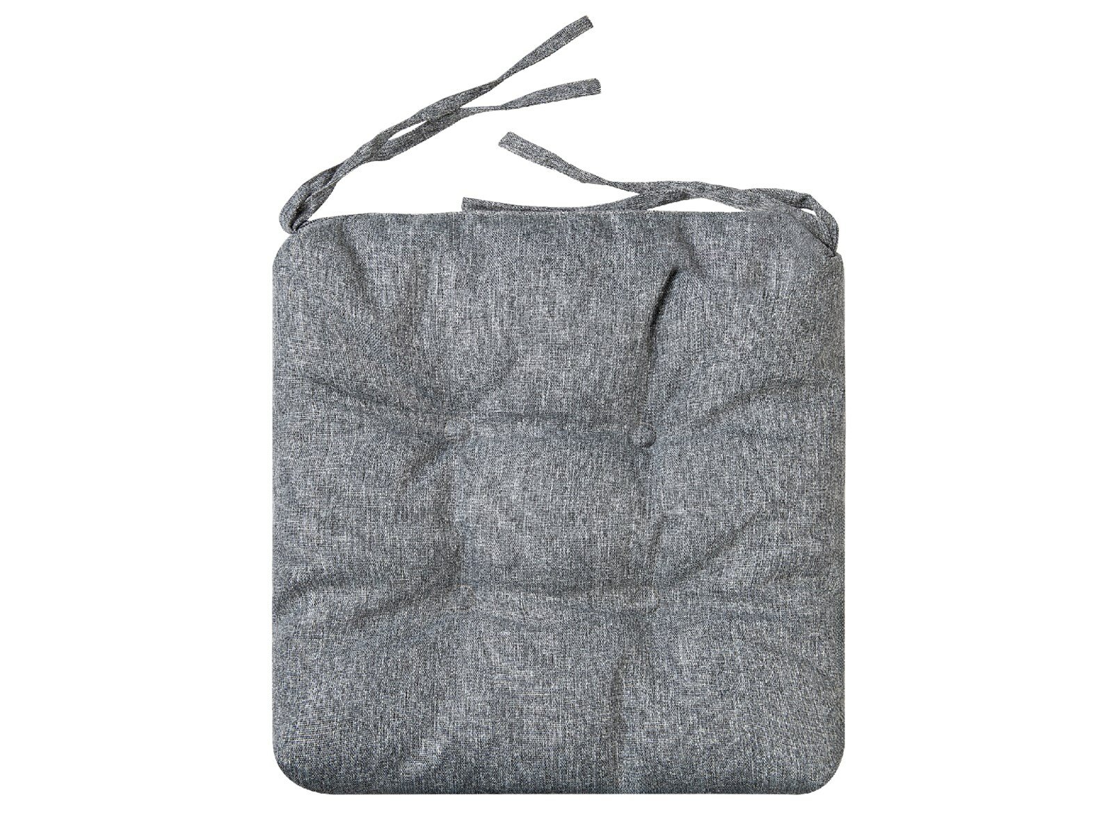 Tarrington House Сидушка с тафтингом рогожка базальт, 40 x 40см