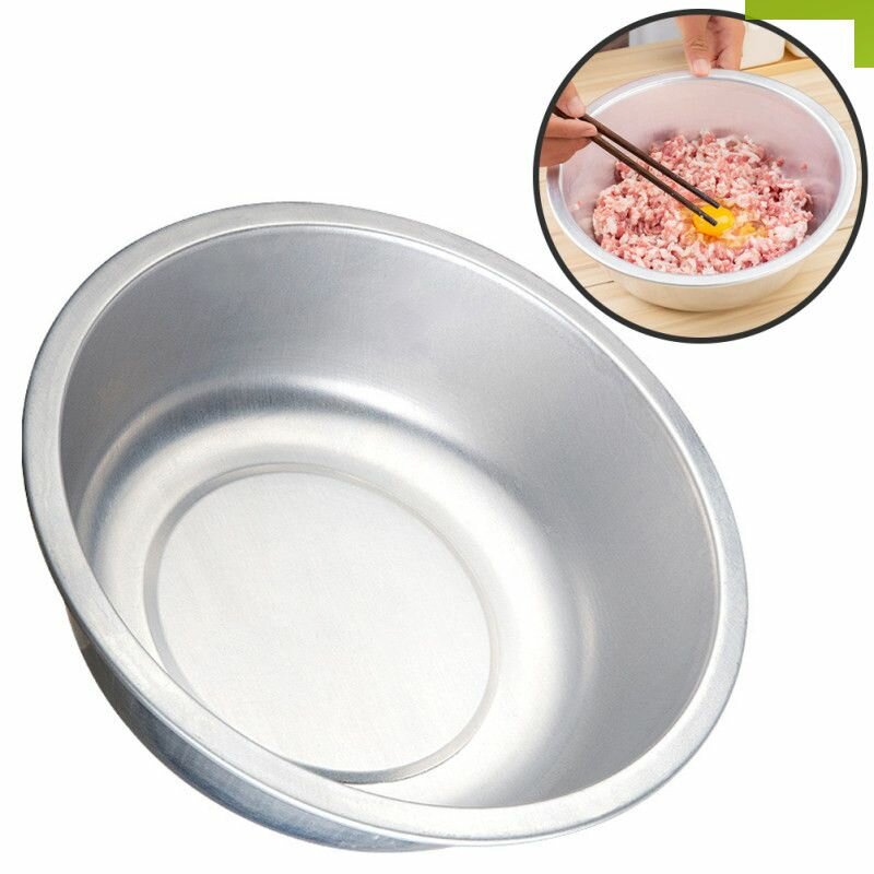 Серебряные алюминиевые большие миски для мытья фруктов, многофункциональный контейнер для чистки продуктов