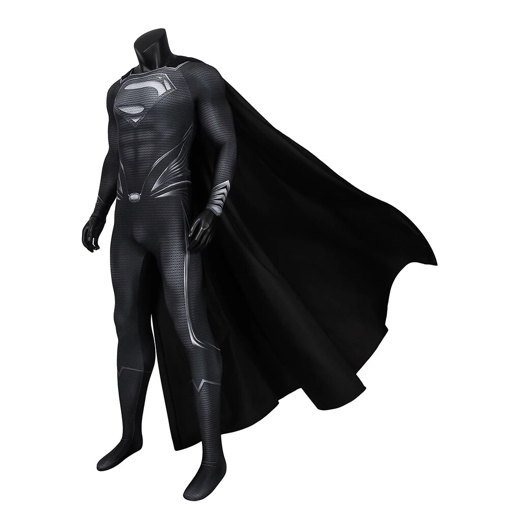 MINISO Черный костюм Кларка Кента XXXL, Jumpsuit with Cloak