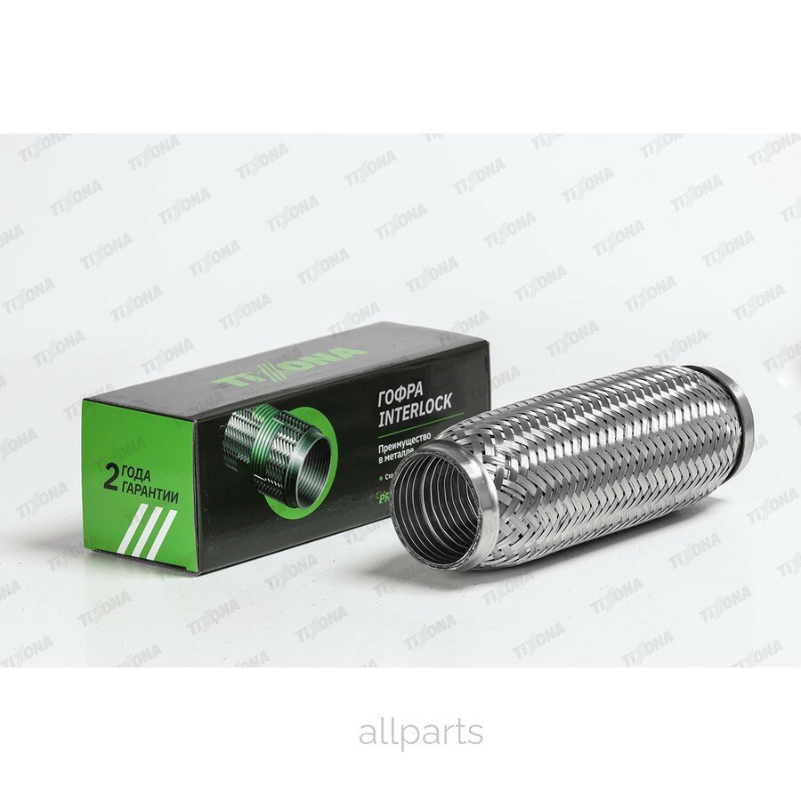 TIXONA P55220 Гофра глушителя (55 x 220 mm.) /steel AISI 304 with interlock/
